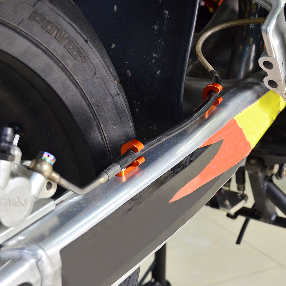 CNC Rear Brake Hose Mount For KTM 50 85 125 200 250 300 400 450 525 620 ...